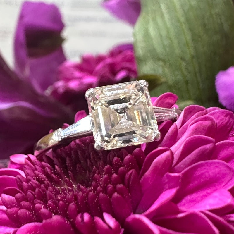 14 Karat White Gold Square Step Cut Diamond Ring # 100-00714 – O’Neill ...